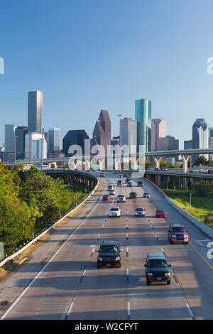 City skyline and Interstate, Houston, Texas, United States of America ...