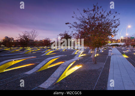USA, Virginia, Arlington The Pentagon, Pentagon 911 Memorial, memorial ...