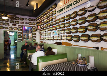 USA, Arkansas, Little Rock, Flying Fish seafood restaurant, interior ...