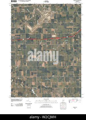 USGS TOPO Map Indiana IN Young America 160483 1959 24000 Inverted ...