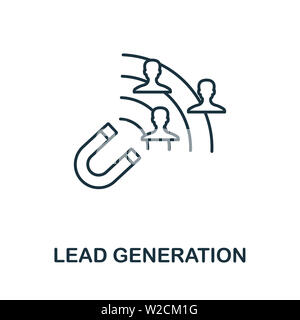 Lead Conversion Rate outline icon. Thin line concept element from crm ...
