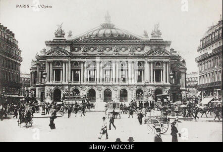PARIS OPERA HOUSE - exterior (Early twentieth century) postcard Stock ...