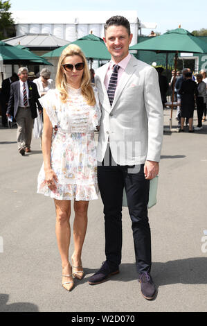 Golfer Justin Rose (right) and wife Kate Phillips during day five of ...