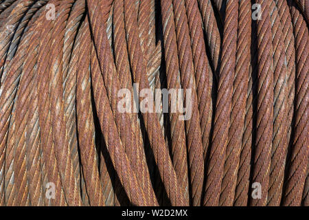 Rusty thick wire in old factory Stock Photo - Alamy