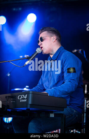 Joe Slater performs live at the 2019 Cornbury Festival, Great Tew ...