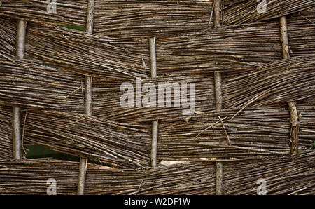 Split Hazel wood fence panel Stock Photo - Alamy