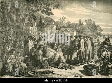 William Penn treaty with Native Americans in Pennsylvania 1680s Stock ...