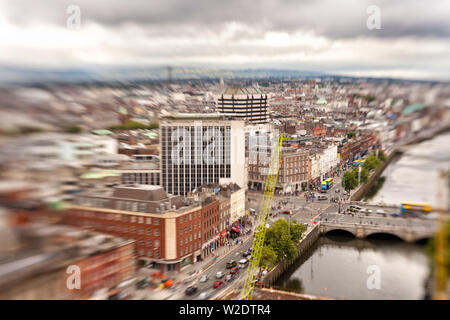 Dublin skyline from bird eye view Stock Photo - Alamy
