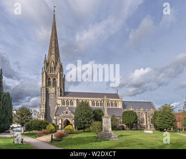 DORKING SURREY UK The parish church of St Martins with its spire one of ...