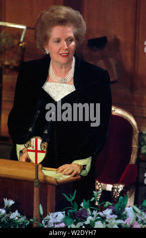 Prime Minister Margaret Thatcher speaking Stock Photo - Alamy