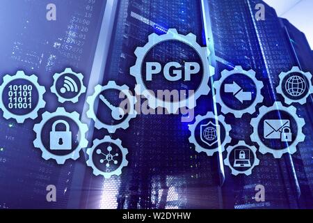 PGP. Pretty Good Privacy. Technology Encryption and Security concept ...