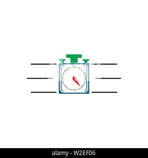 stopwatch logo template web icon design element vector Stock Photo - Alamy