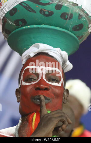 An Egypt fan cheers in the stands prior to first half World Cup Group G ...