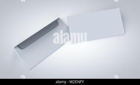 Realistic Front View and Back View Envelope Mockup Stock Photo - Alamy