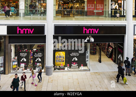 Hmv music video store shop Trafford centre UK United Kingdom England ...