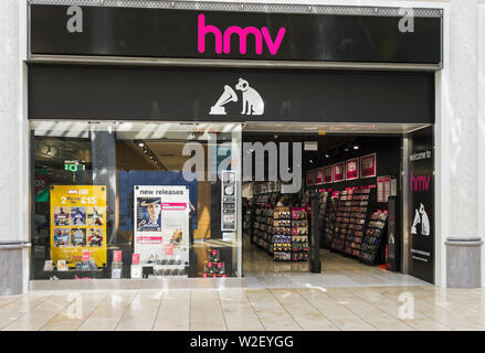 Hmv music video store shop Trafford centre UK United Kingdom England ...