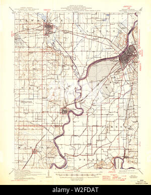 Vincennes, Indiana, map 1915, 1:62500, United States of America by ...
