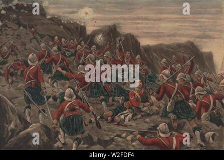 The 'Charge of the Gordon Highlanders at Dargai' (1897) is a historic ...