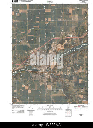 Map of Wabash in Indiana Stock Photo - Alamy