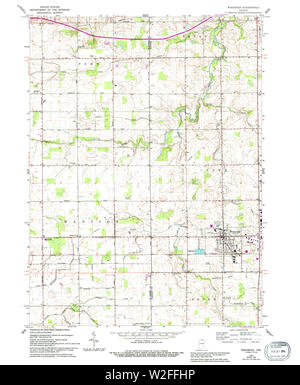 Wakarusa, Indiana, map 1961, 1:24000, United States of America by ...