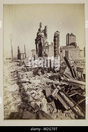 Chicago Fire of 1871, Methodist Church Block Clark St Stock Photo - Alamy