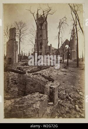 Chicago Fire of 1871, St. James Church Stock Photo - Alamy