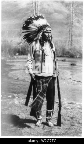 Chief Joseph, ca. 1840-1904 half-length portrait, seated, facing front ...