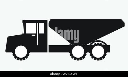 Black and white dump truck vector icon Stock Vector Image & Art - Alamy