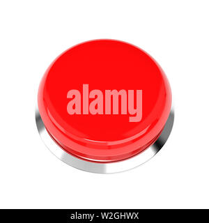 Red push button. Alarm sign. 3d rendering illustration isolated Stock ...