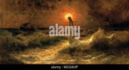 Christ Walking on the Waters, Julius Sergius Von Klever Stock Photo - Alamy