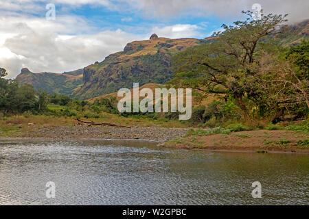 Ba River near Navala Village in the Nausori Highlands of Viti Levu ...