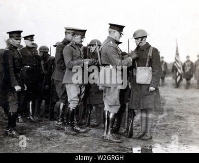 General John J. Pershing decorates soldiers from the Infantry ...