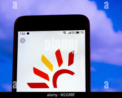 In this photo illustration, the logo of Canadian petroleum company ...