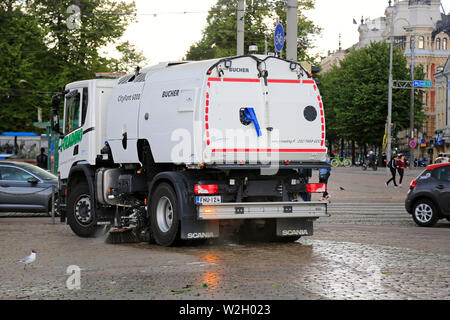 Rear view of 'Next Generation' Scania S650 V8 standing on grass Stock ...