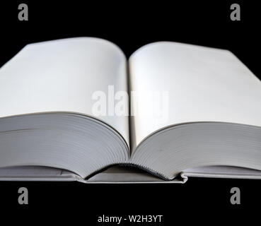 Open blank dictionary, book mockup on white background. Open blank ...