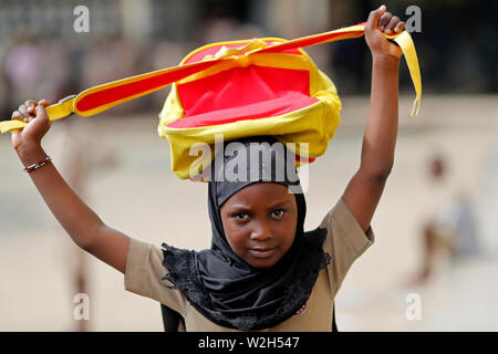 African primary school. Muslim girl. Portrait. Lome. Togo Stock Photo ...