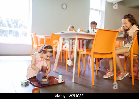 Rude children with bad behavior bullying their classmate Stock Photo ...