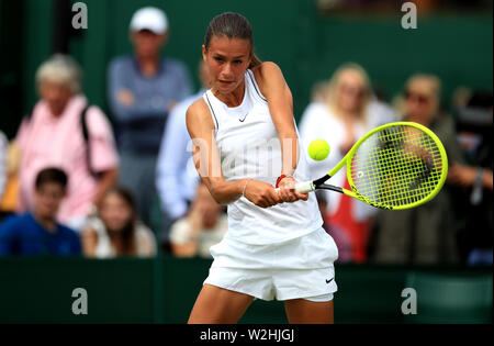 Selena Janicijevic in action during the girls singles on day eight of ...