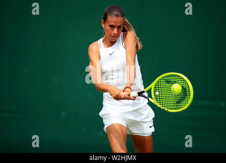 Selena Janicijevic in action during the girls singles on day eight of ...