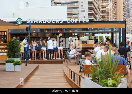 Monaco, Monte Carlo, Starbuck's Cafe Restaurant Stock Photo - Alamy