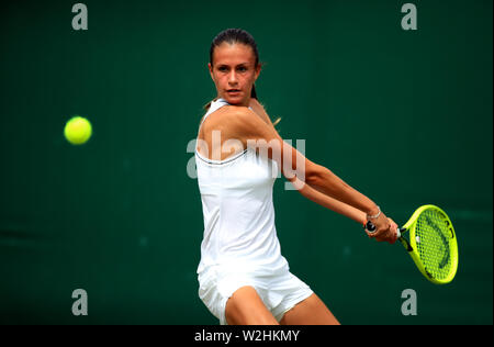 Selena Janicijevic in action during the girls singles on day eight of ...