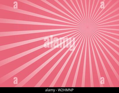 Pink beams and rays abstract girly vector illustration radial lines ...