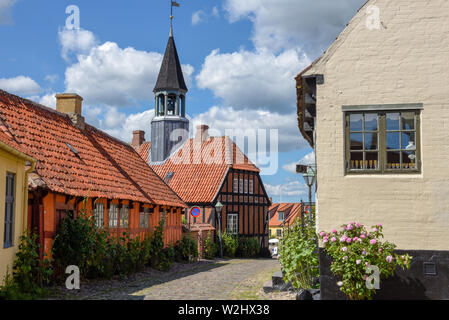 Ebeltoft, Denmark - 22 June 2019: the traditional historic village of ...