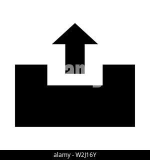 upload folder icon. flat illustration of upload folder vector icon for web, pattern, design, etc ...