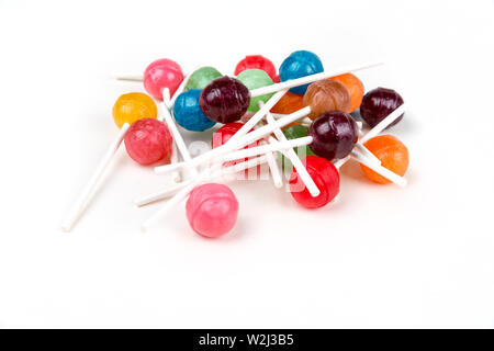 Pile of multicolored candy suckers Stock Photo - Alamy