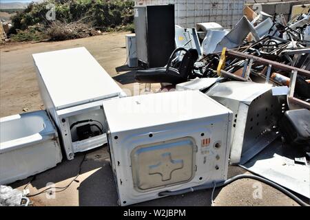 Trash dump in California USA where household litter is buried and ...