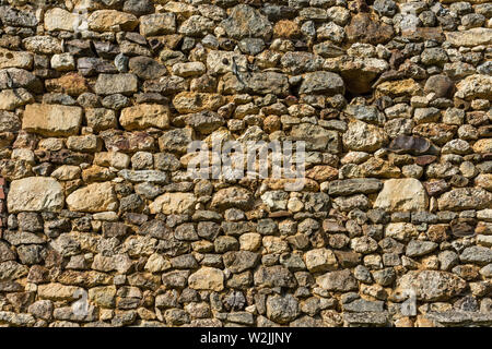 Old random course stone wall - France Stock Photo - Alamy