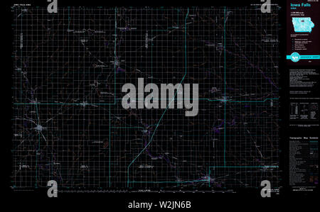 USGS TOPO Map Iowa IA Fonda 20100427 TM Inverted Restoration Stock ...