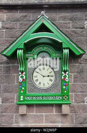 clock face with inscription time and tide wait for no man Stock Photo ...