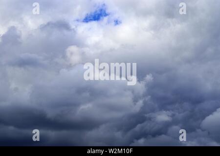 Stunning mixed cloud formations on a blue sky taken in Europe Stock ...
